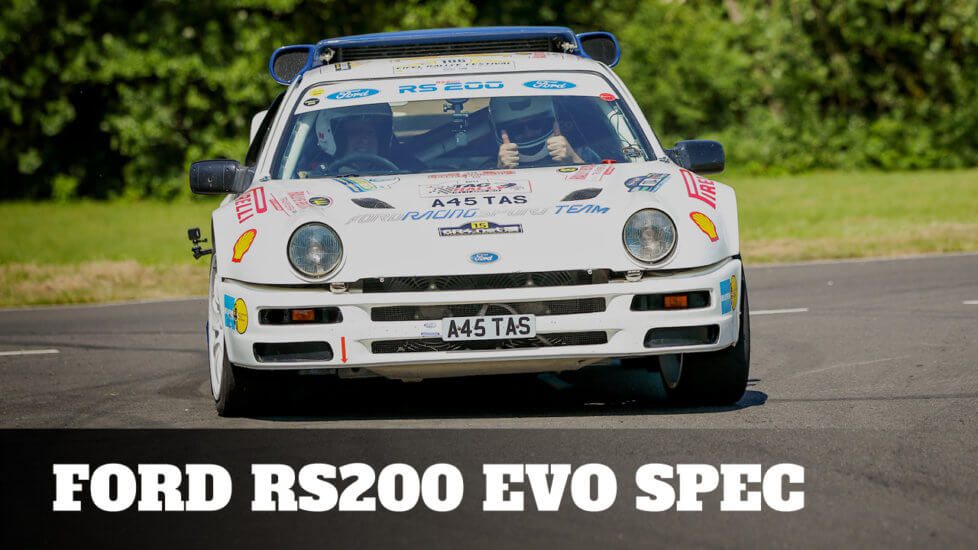 Passenger ride in a 1984 Ford RS200 Rally Car